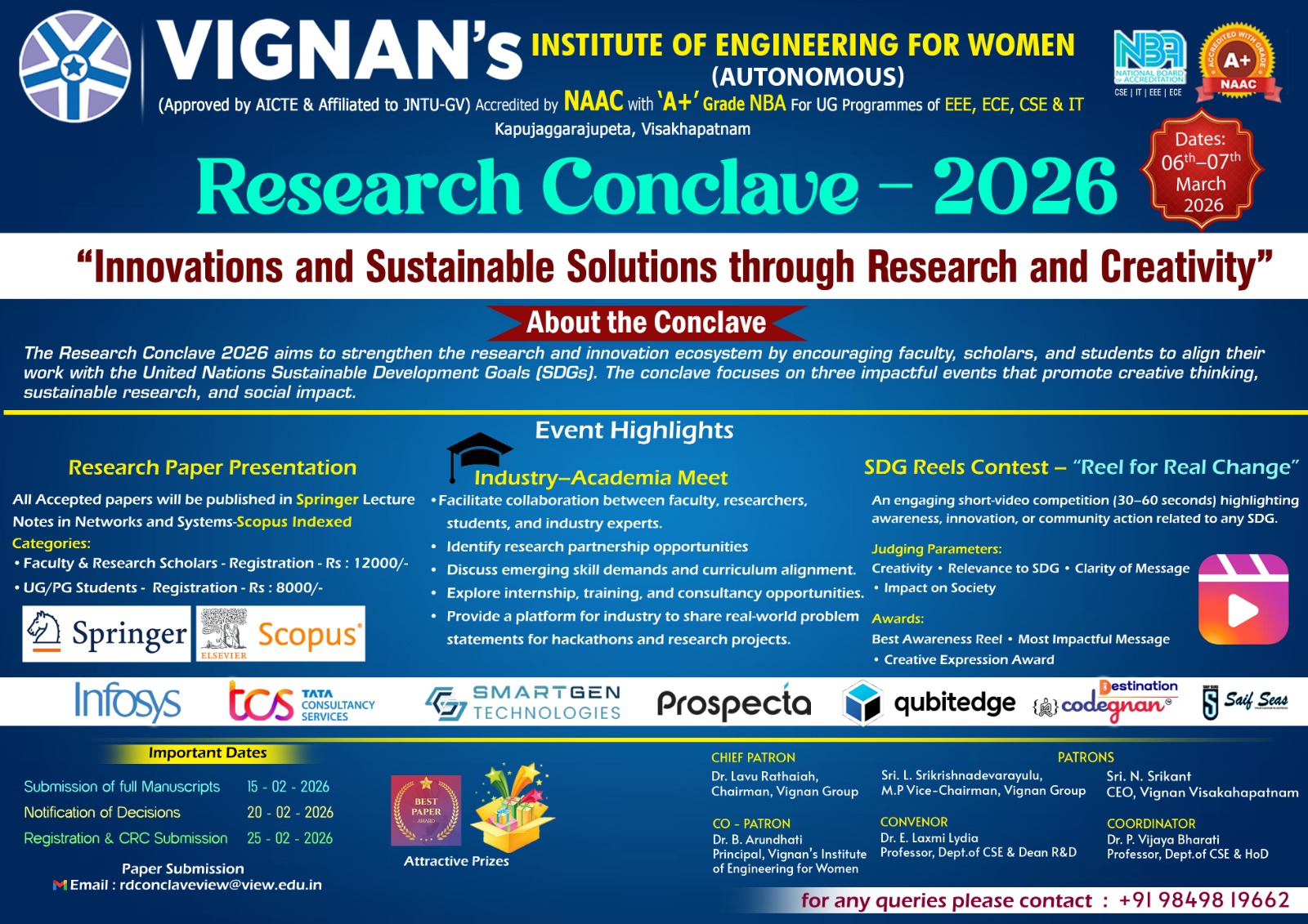 Research Conclave 2026 - Vignan's Institute of Engineering for Women